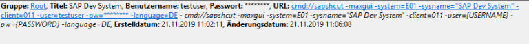 [SAP] SAP Gui login with single click in KeePass – nocin.eu